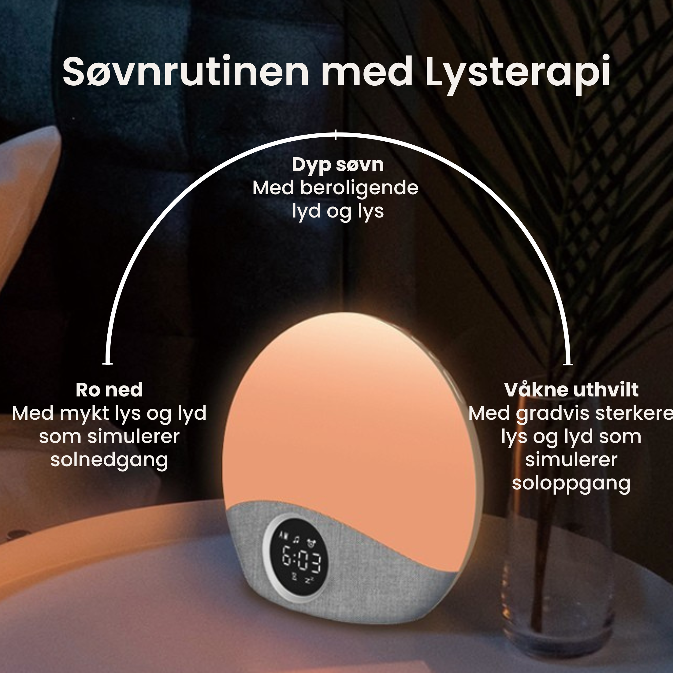 Lysro™ Vekkeklokke – Naturlig soloppgangslys for bedre søvn og energi – lysterapi.no